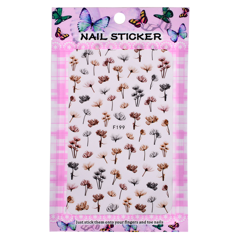 Embossed 3D Nail Stickers Decals by SAF199 - Beauty-Holic